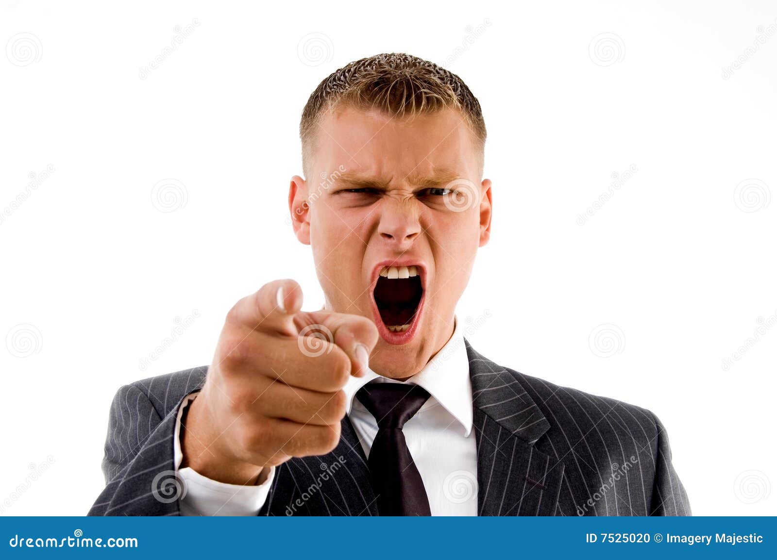 Portrait of Shouting Businessman Stock Photo - Image of caucasian ...