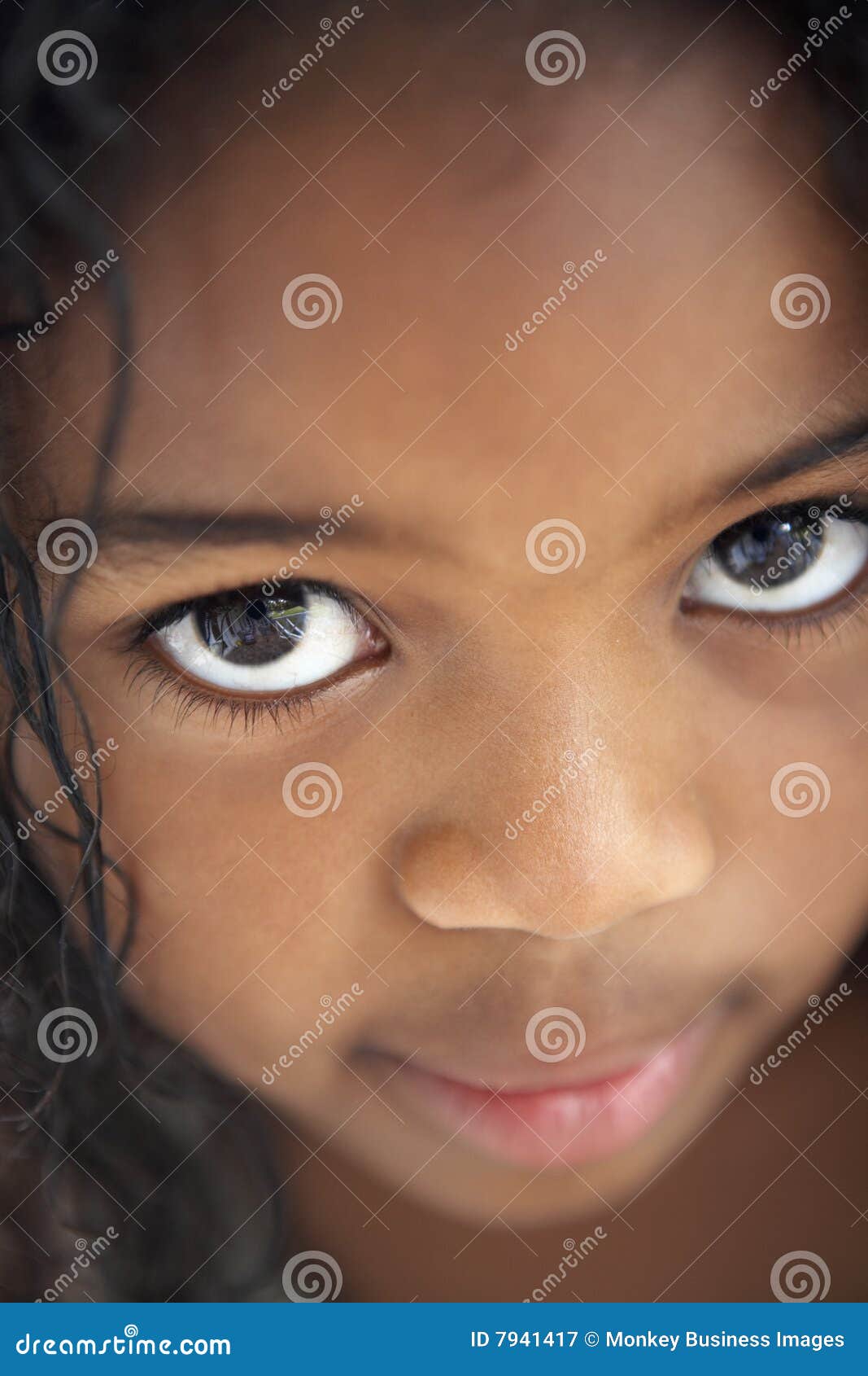 Portrait of Shy Young Girl stock image. Image of expression - 7941417