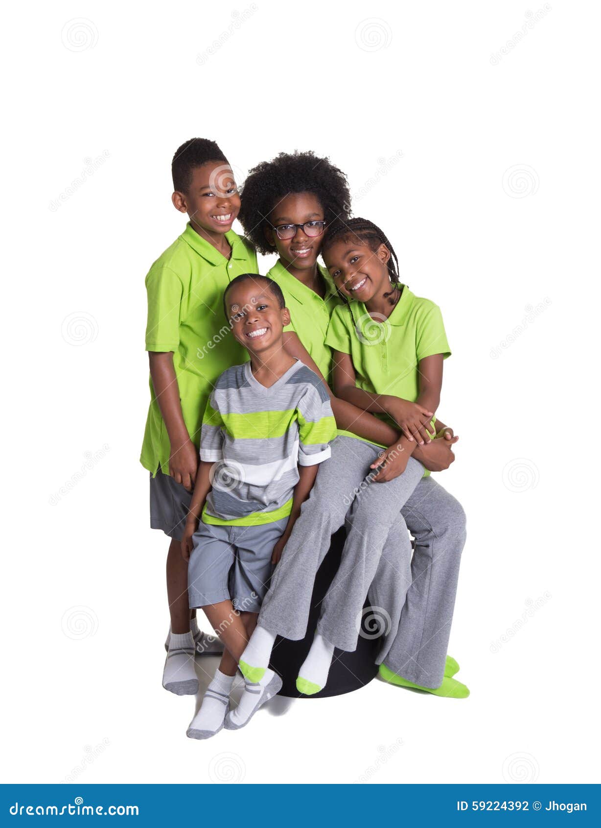 Portrait of 4 siblings stock photo. Image of female, attractive - 59224392