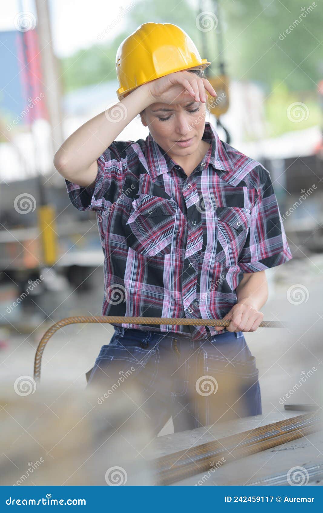 Portrait sick employee stock image. Image of work, laborer - 242459117