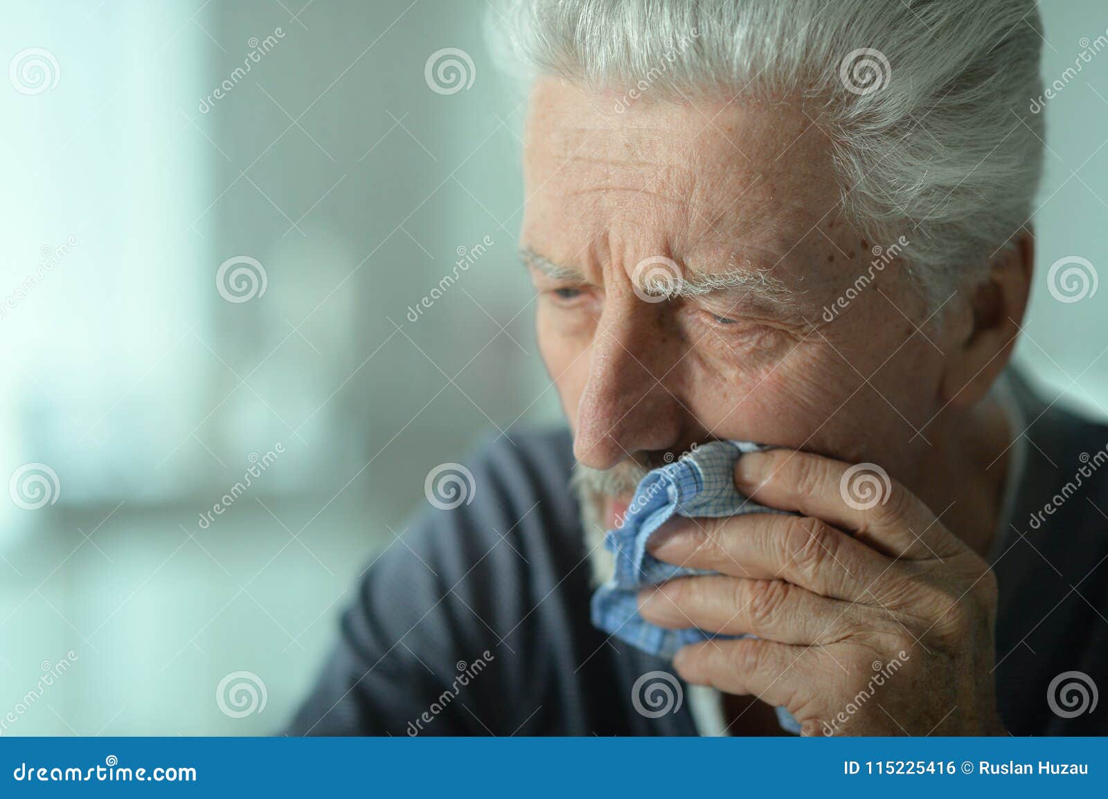 Portrait of Sick Senior Man Posing Stock Photo - Image of closeup, sick ...