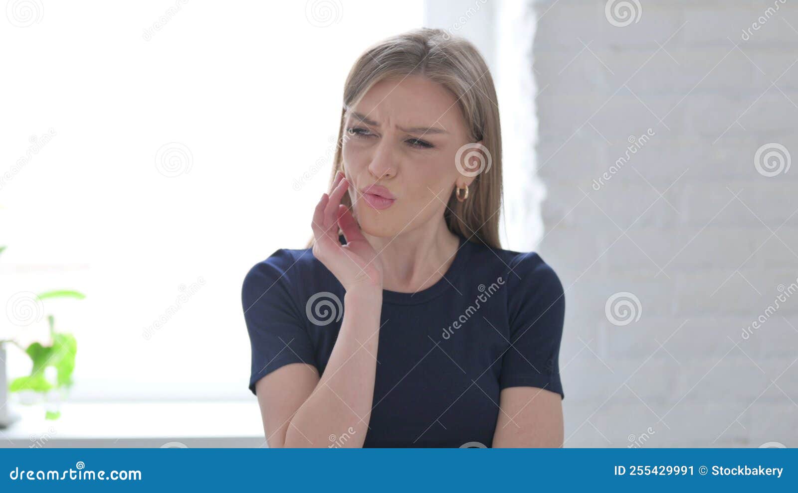 Portrait of Sick Woman Having Toothache Stock Image - Image of pain ...