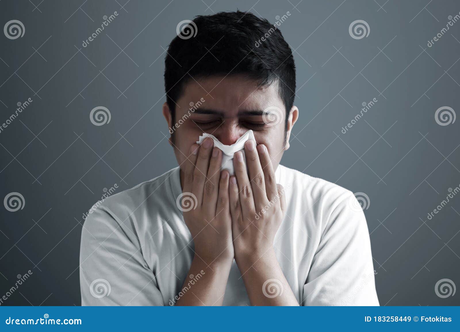 Portrait of sick young men stock image. Image of pandemic - 183258449