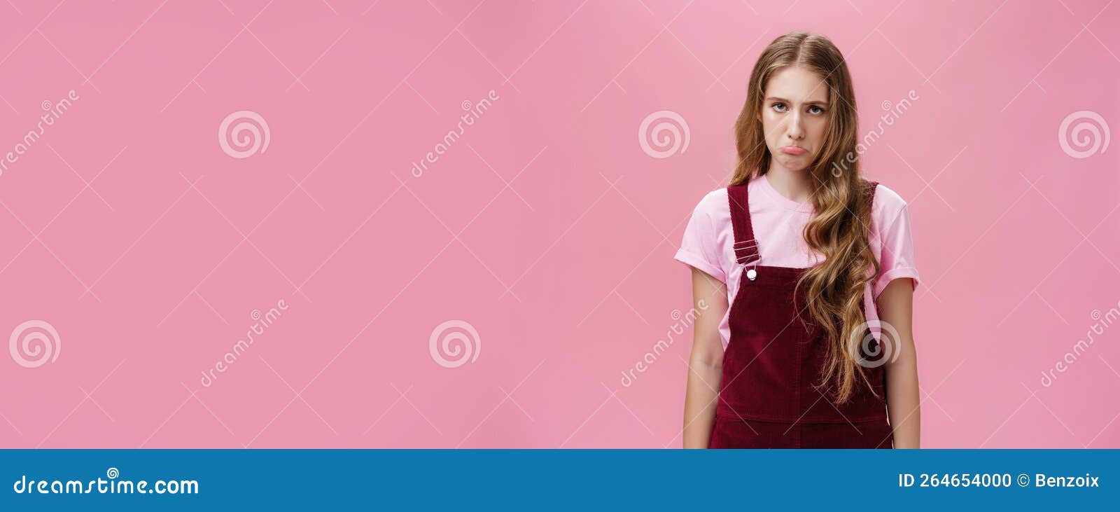 Silly Displeased Cute Redhead Curly Girl Shut Her Ears Plug Fingers