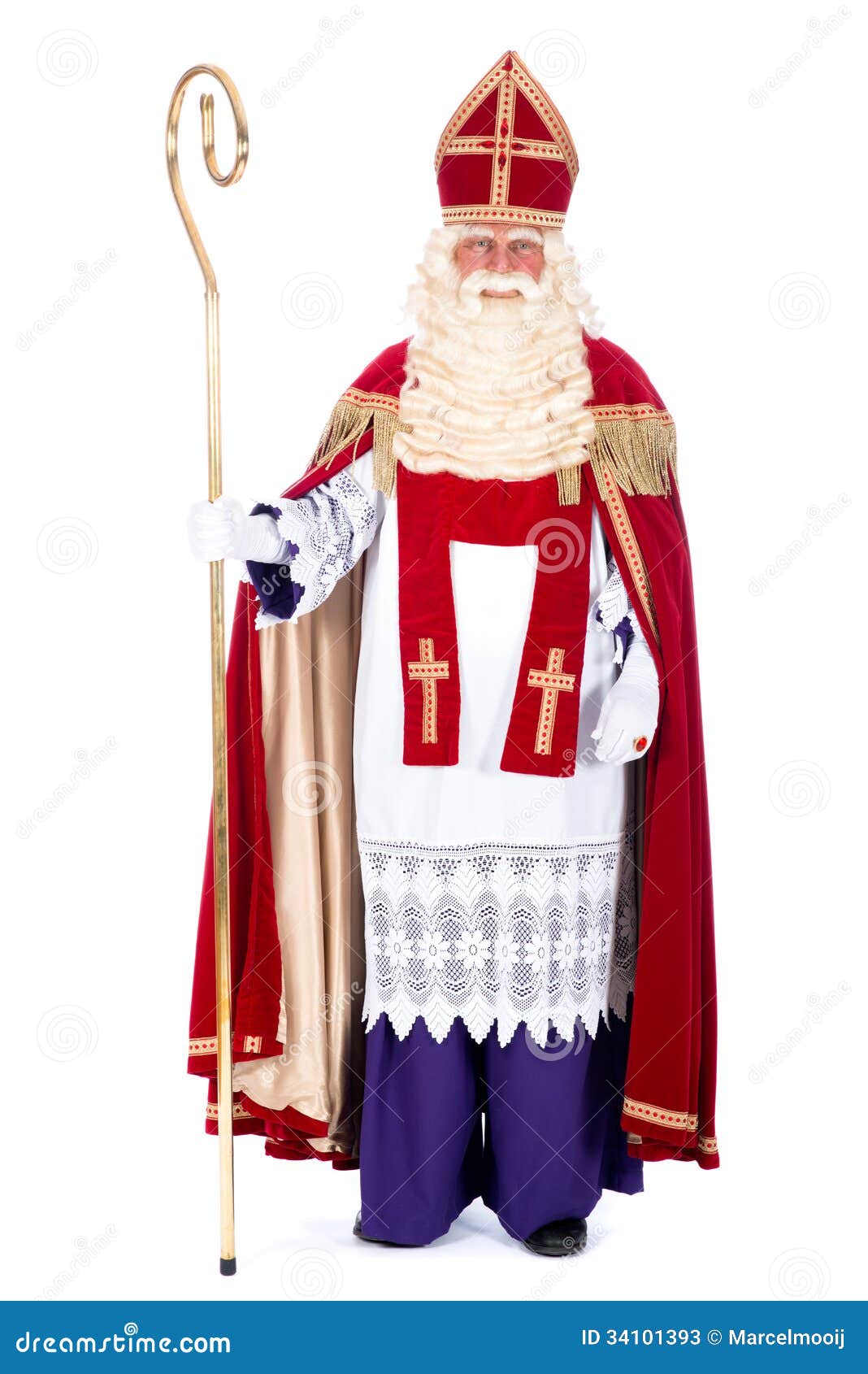 Portrait of Sinterklaas stock image. Image of studio - 34101393