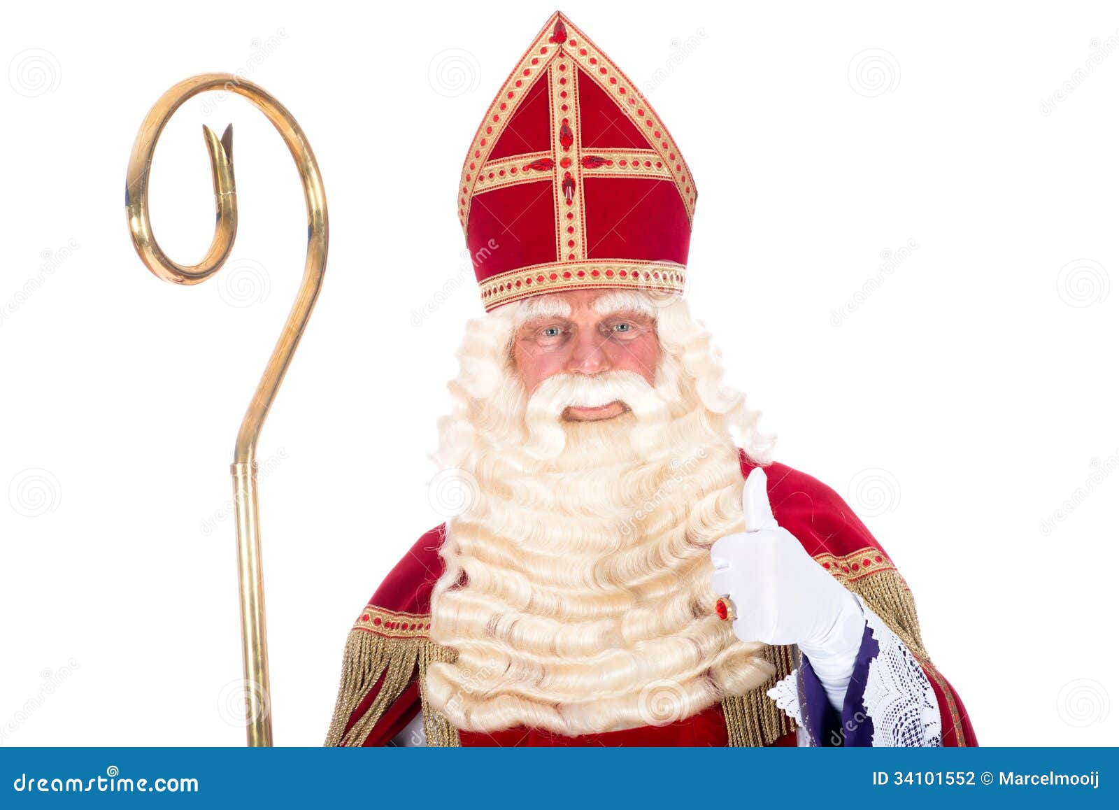 Portrait of Sinterklaas stock photo. Image of nicolas - 34101552