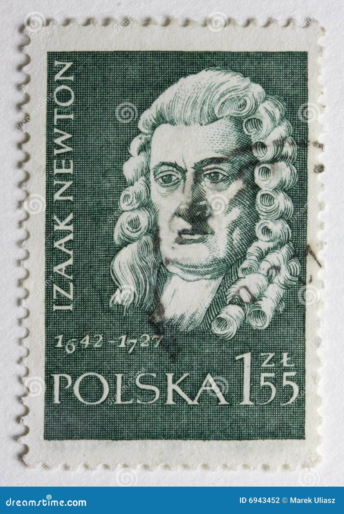 Portrait of Sir Isaac Newton on a Post Stamp Editorial Photography ...