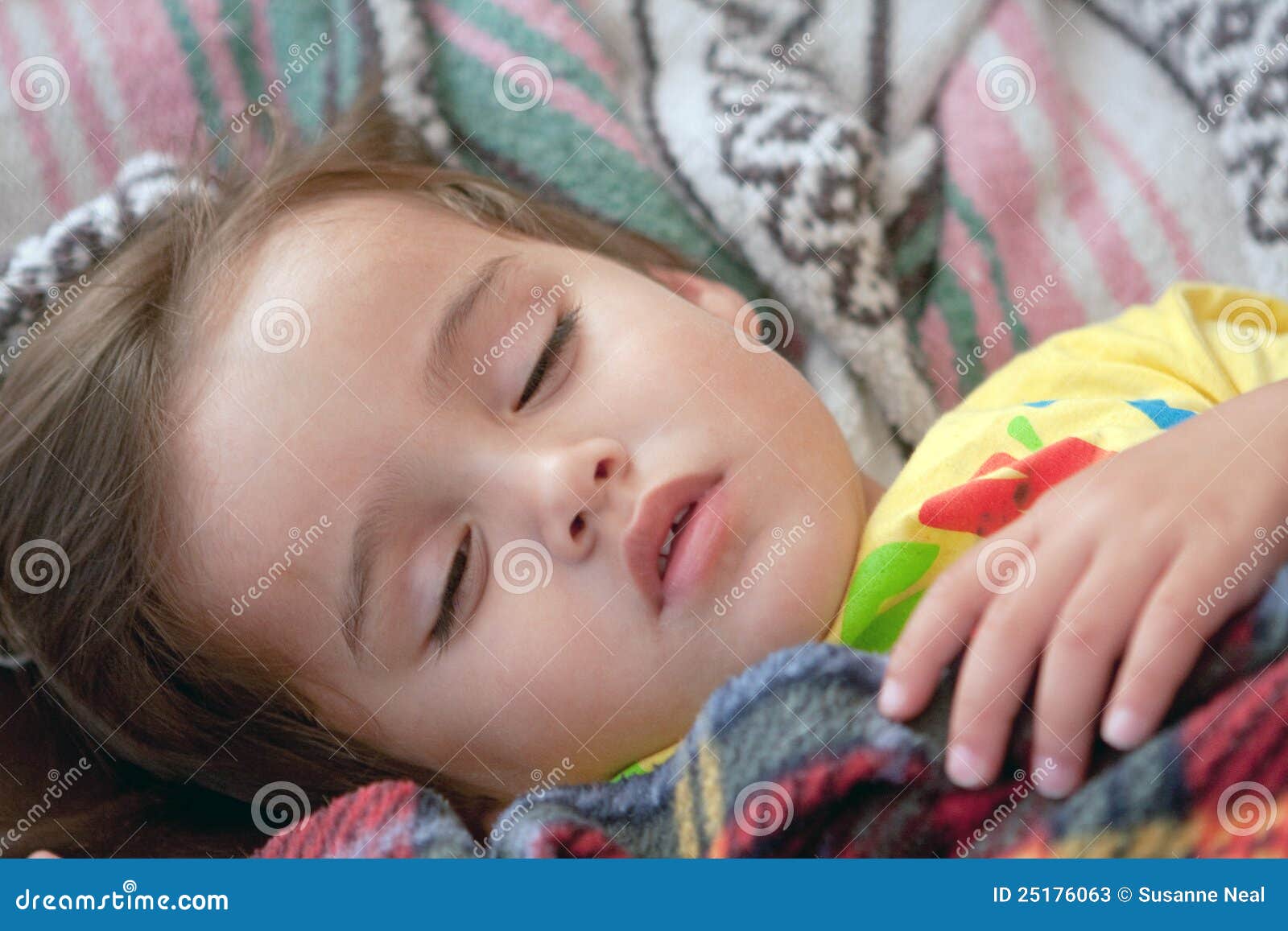 Portrait of sleeping child stock image. Image of love - 25176063