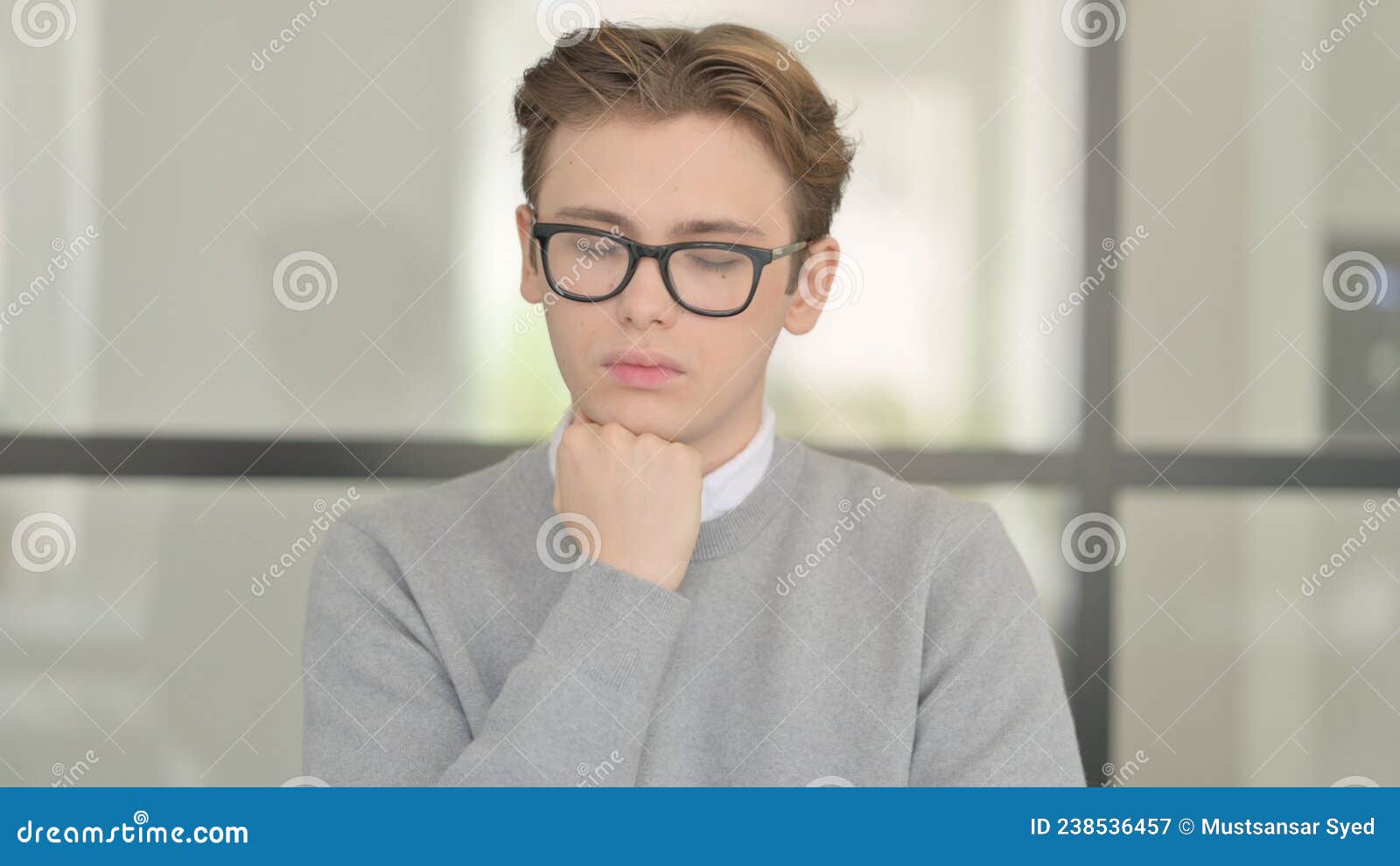 Portrait of Sleepy Young Man Taking Nap Stock Image - Image of sleeping ...