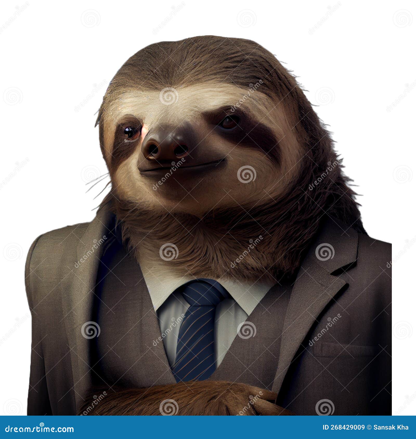 Portrait of a Sloth Dressed in a Formal Business Suit Stock ...