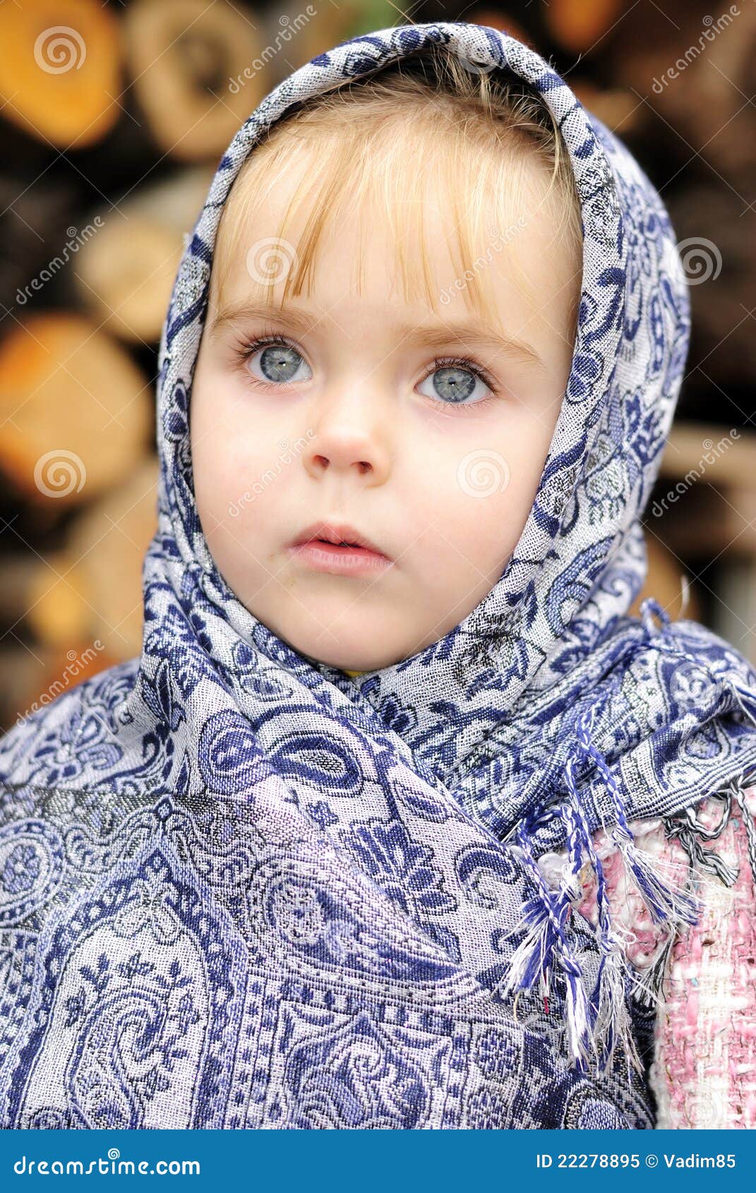 Portrait of the Small Beautiful Girl Stock Image - Image of girl, small ...