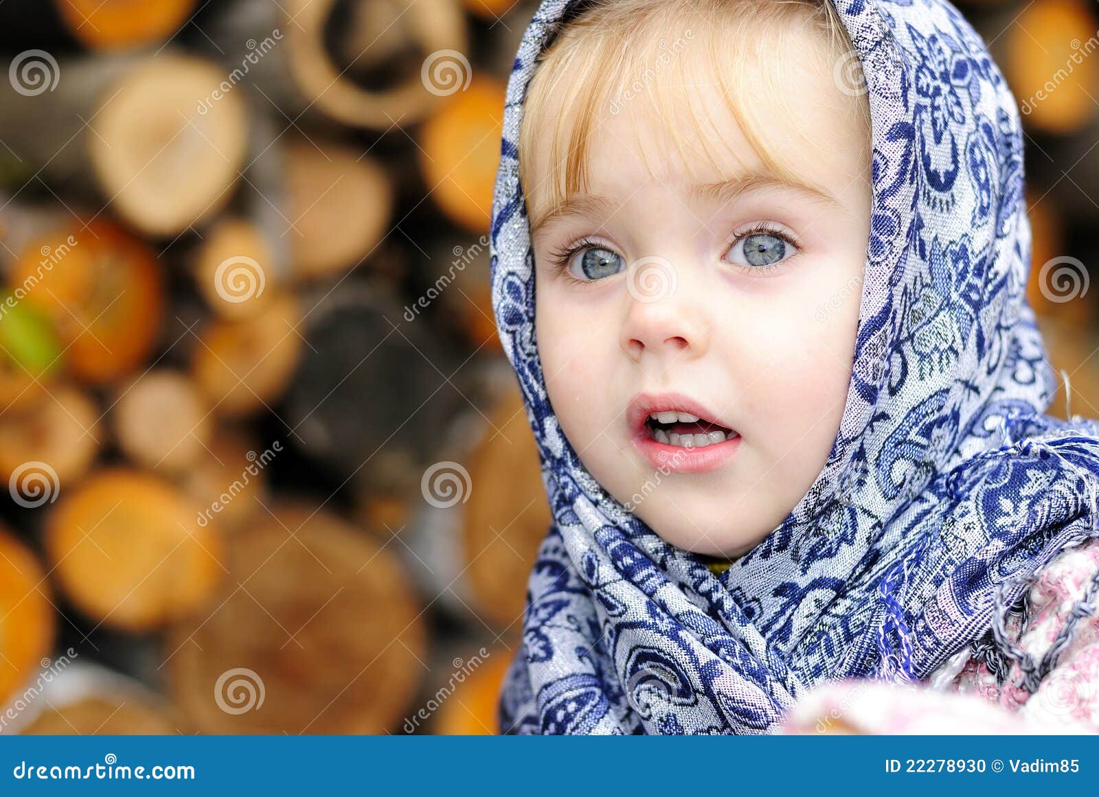 Portrait of the Small Beautiful Girl Stock Photo - Image of beautiful ...