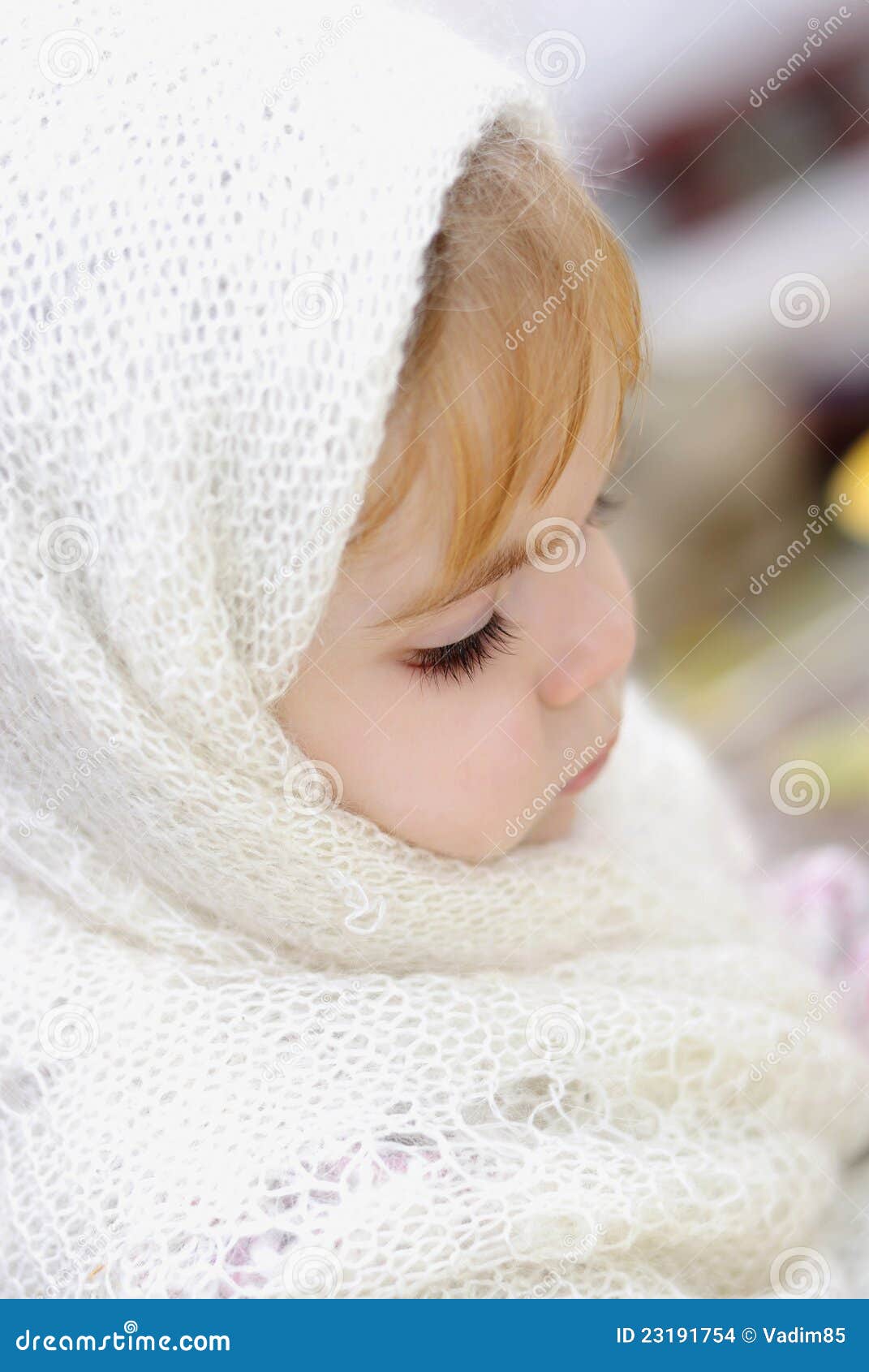 Portrait of the Small Beautiful Girl Stock Photo - Image of look ...