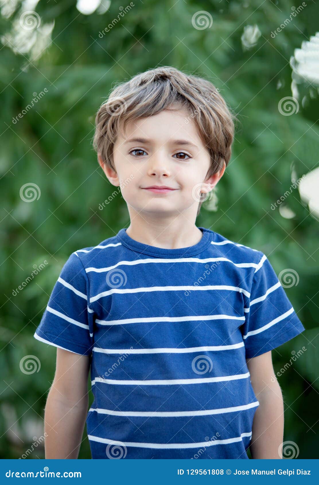 Portrait of a Small Child in the Field Stock Photo - Image of caucasian ...