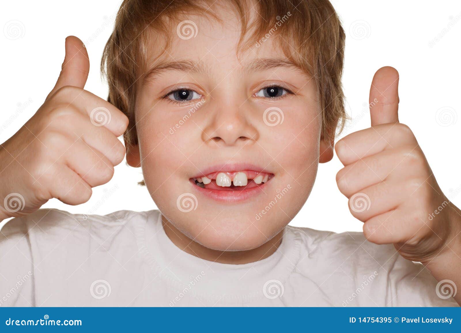 Portrait Small Child in a White T-shirt Stock Image - Image of look ...