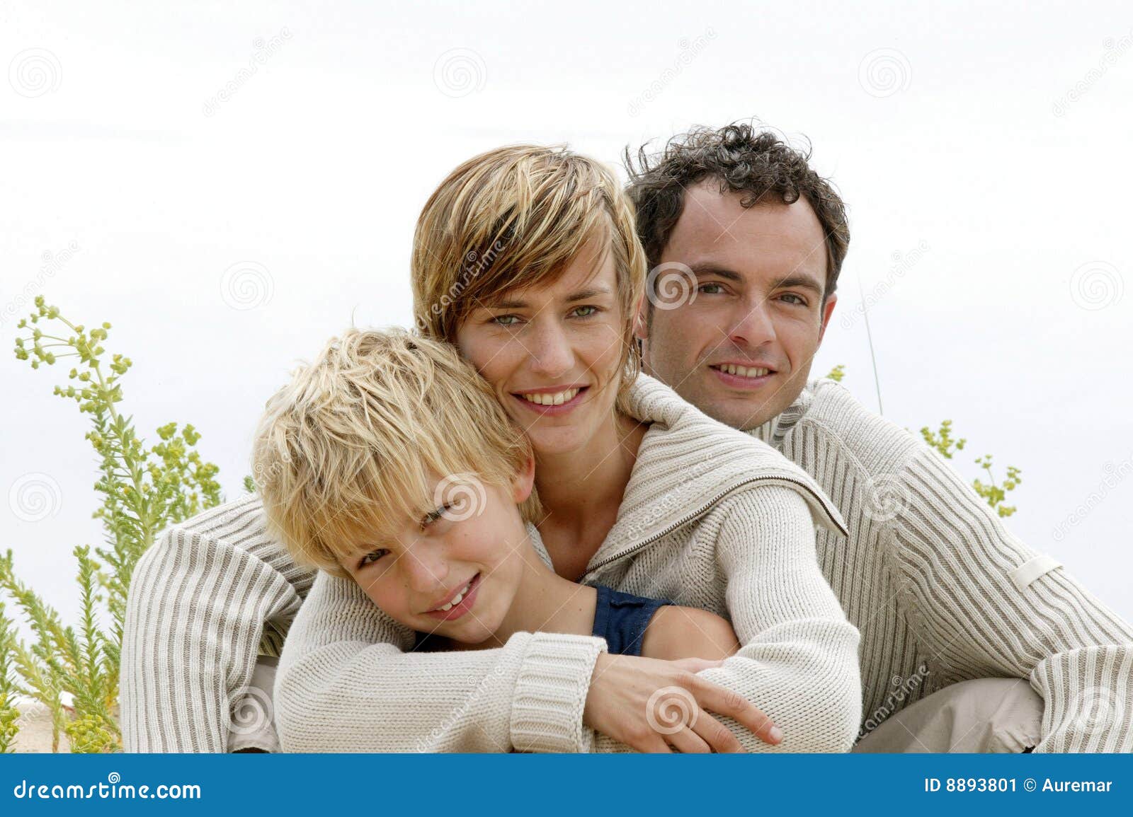 Portrait of a small family stock image. Image of love - 8893801