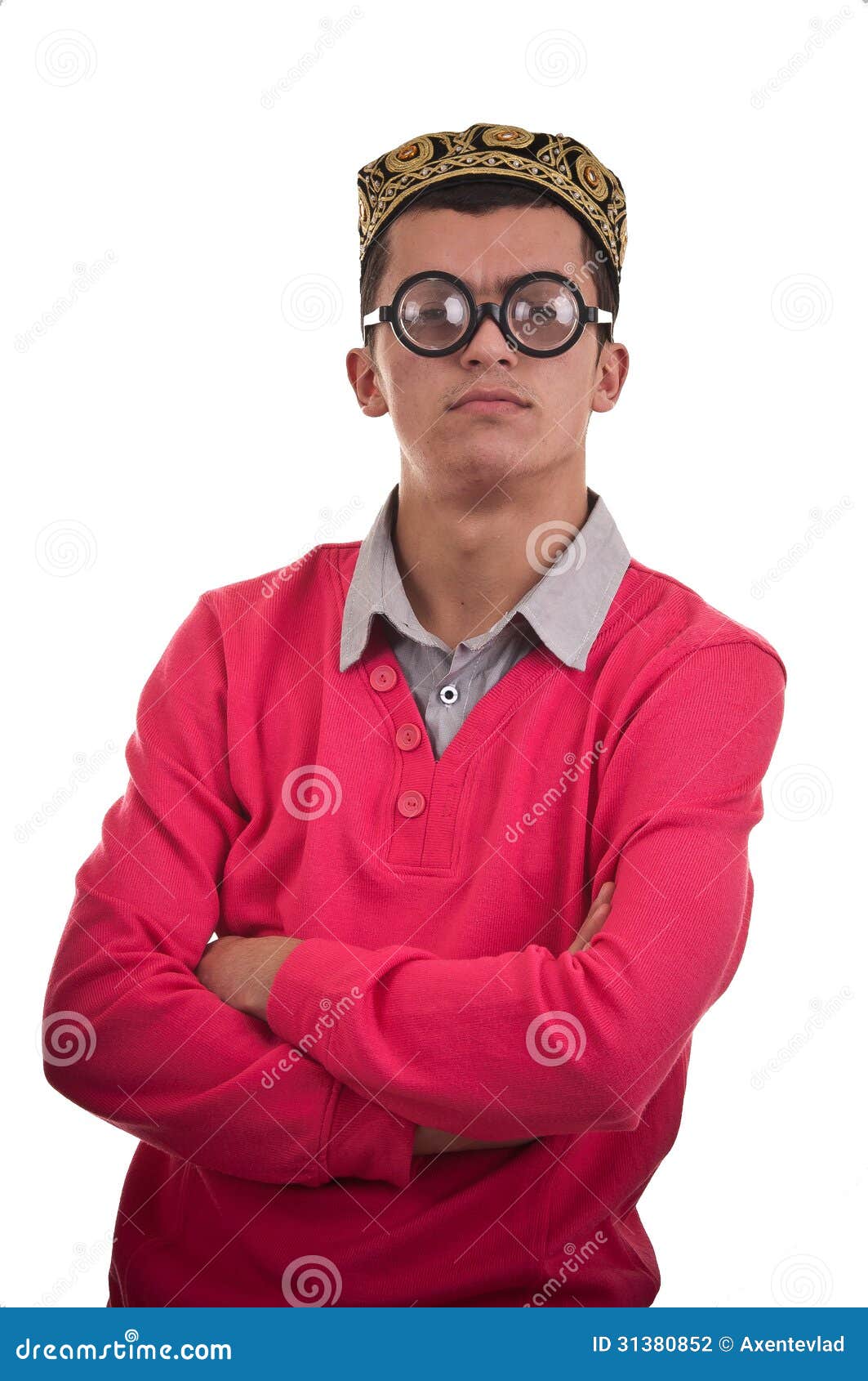 Portrait of a Smart Geek with Funny Glasses Stock Photo - Image of nerd ...