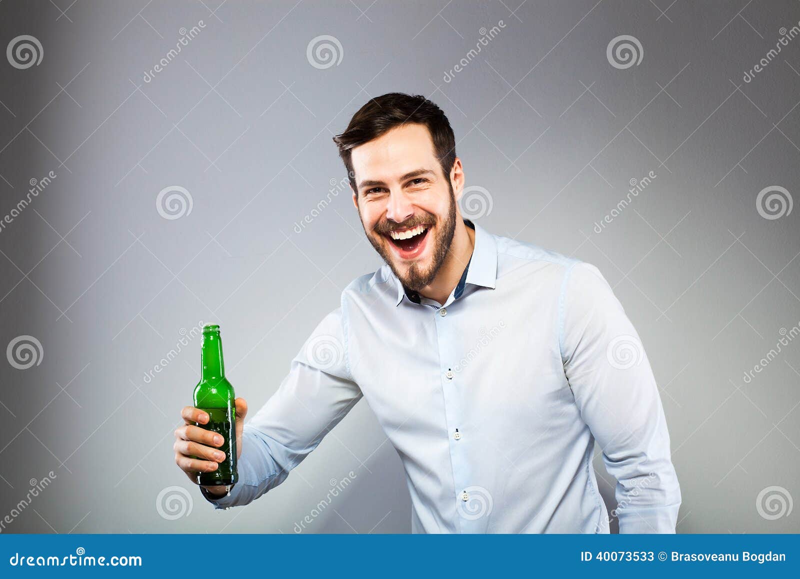 Portrait of a Smart Serious Young Man Standing Stock Image - Image of ...