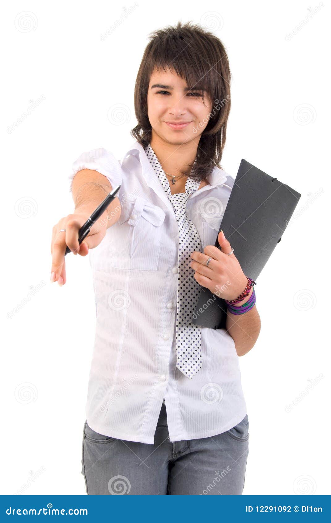 Portrait of Smart Student Girl. Stock Photo - Image of girls, education ...