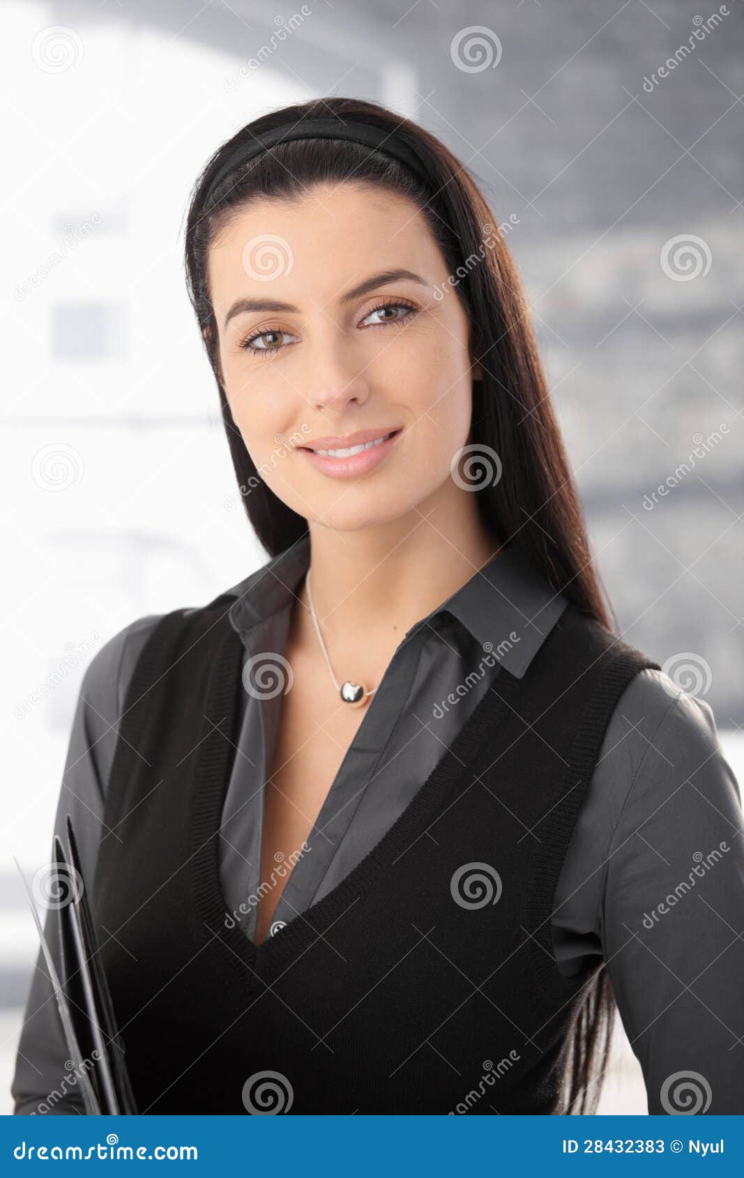 Portrait of smart woman stock image. Image of indoors - 28432383