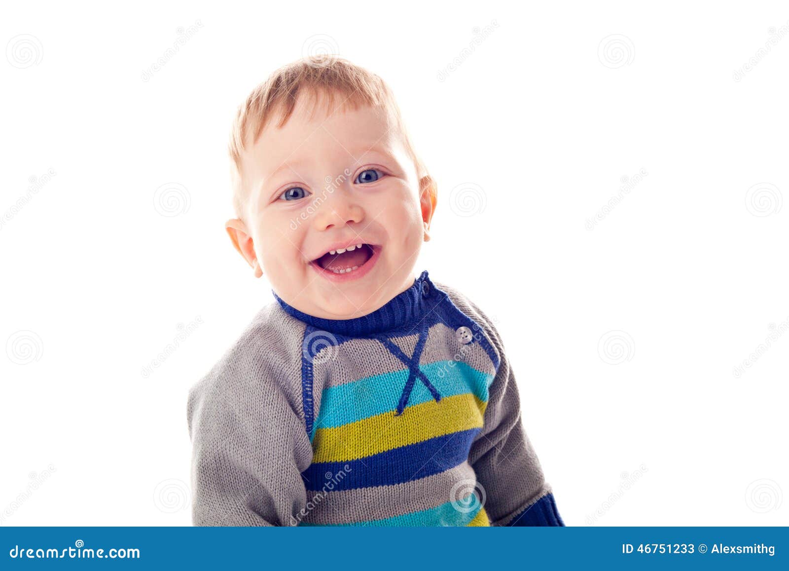Portrait of smile boy stock image. Image of baby, laughing - 46751233