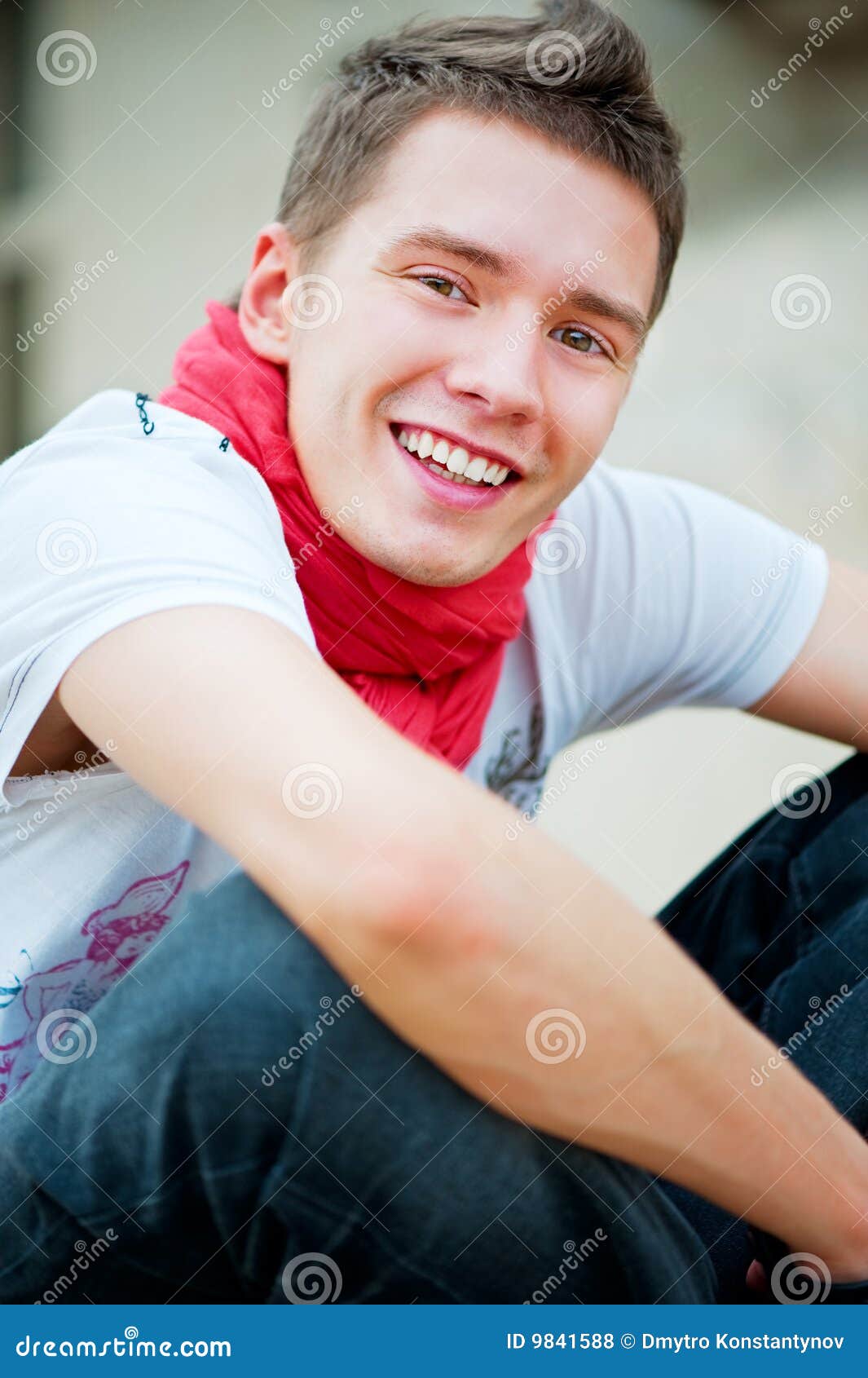 Portrait of smiley guy stock photo. Image of style, slim - 9841588