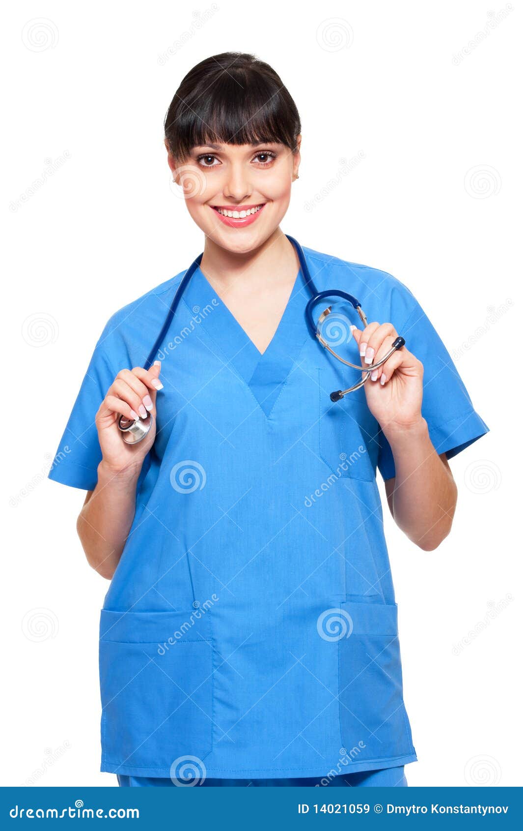 Portrait of smiley nurse stock image. Image of medical - 14021059