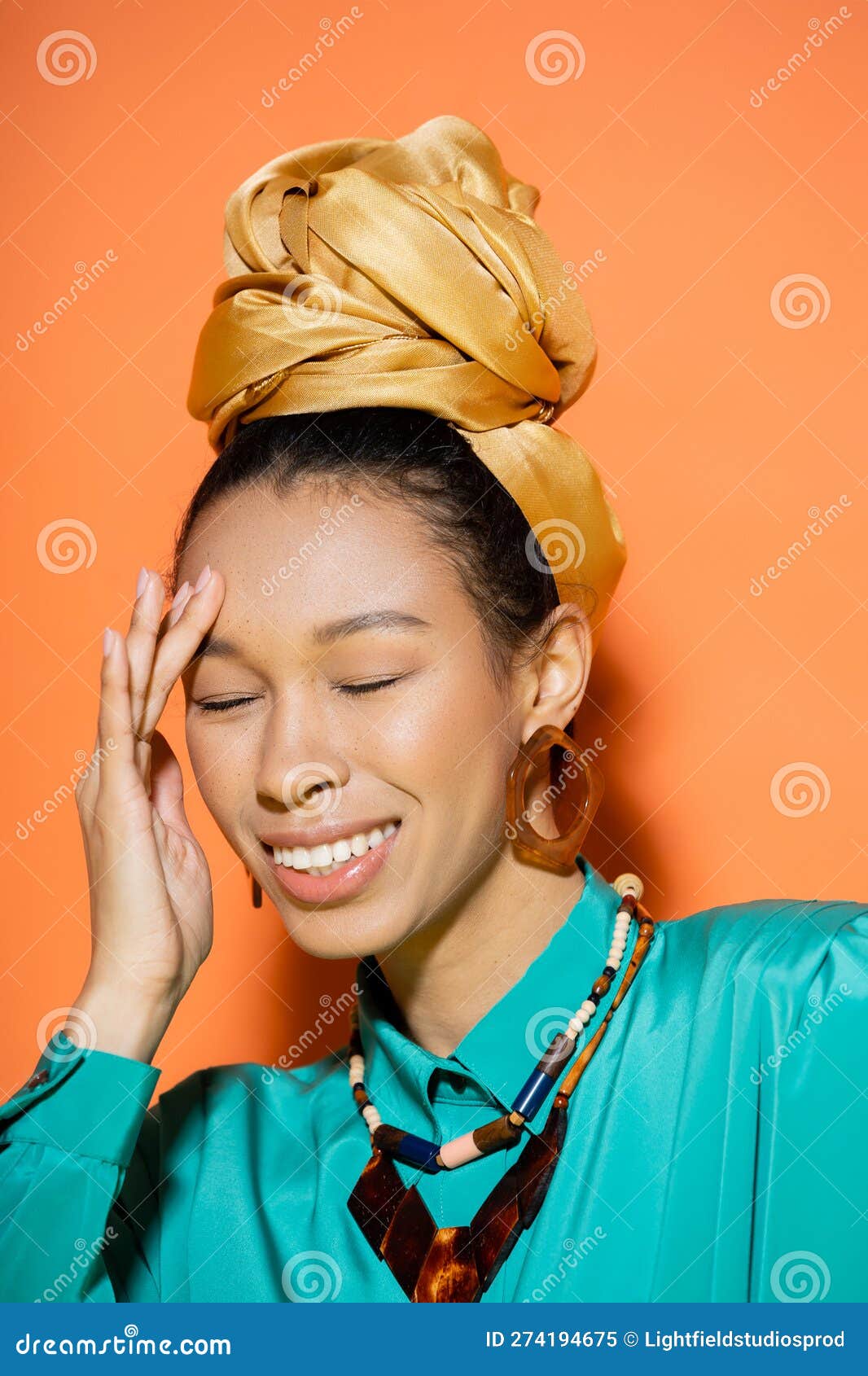 Portrait Of Smiling African American Woman Stock Image Image Of Woman