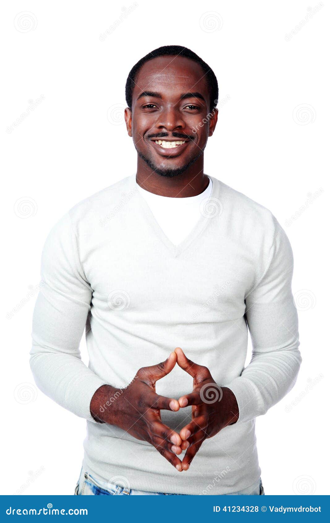 Portrait of a Smiling African Man Stock Photo - Image of black, smiling ...