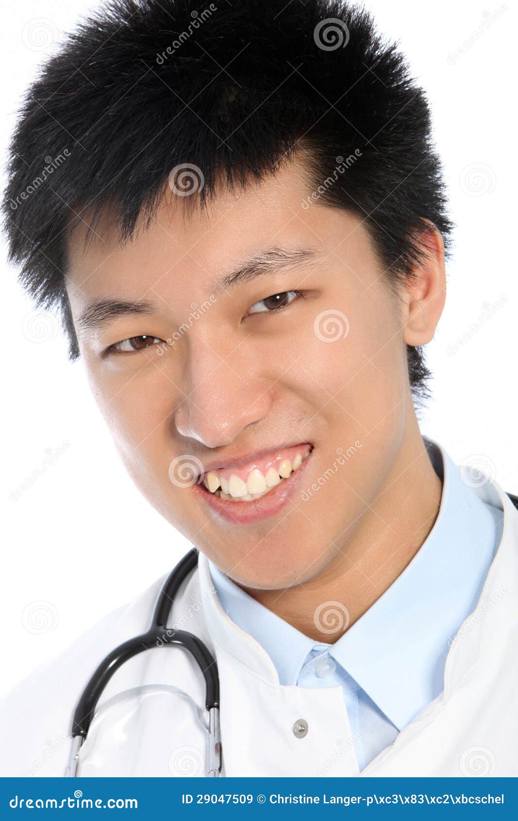 Portrait of Smiling Asian Doctor Stock Image - Image of positive, human ...
