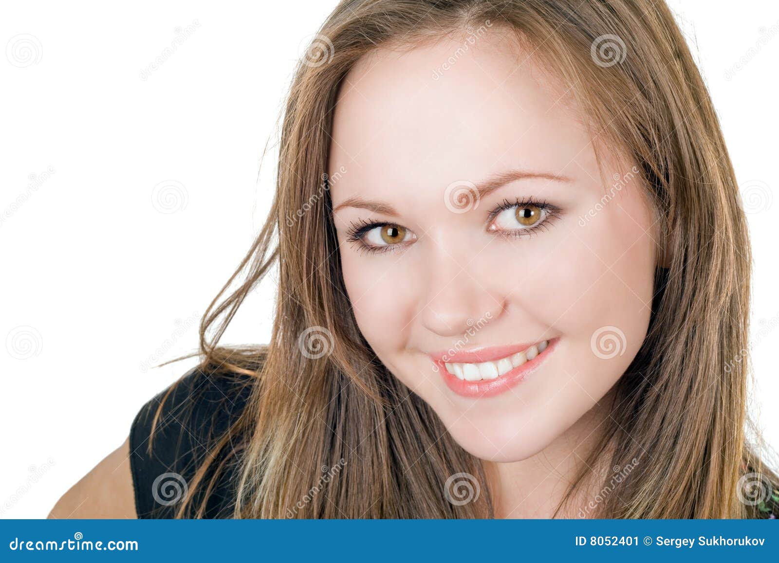 Portrait of the Smiling Beautiful Girl Stock Image - Image of ...