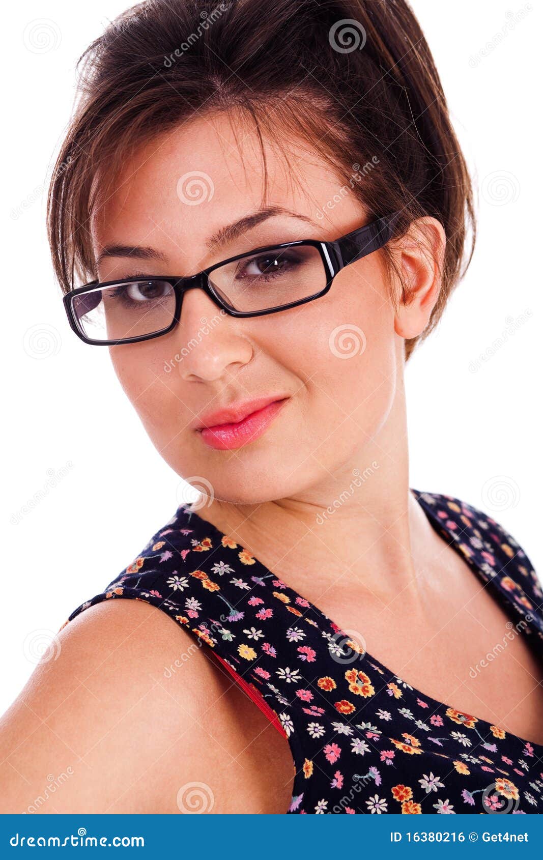 Portrait of a Smiling Beautiful Young Lady Stock Photo - Image of ...