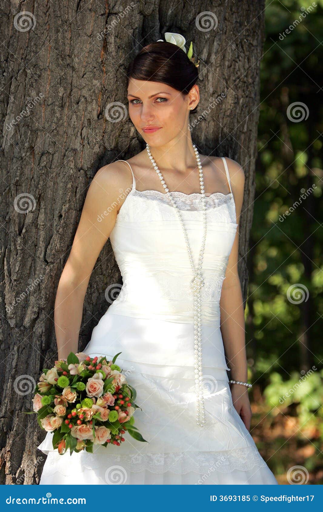 Portrait of a Smiling Bride Stock Image - Image of wedding, love: 3693185