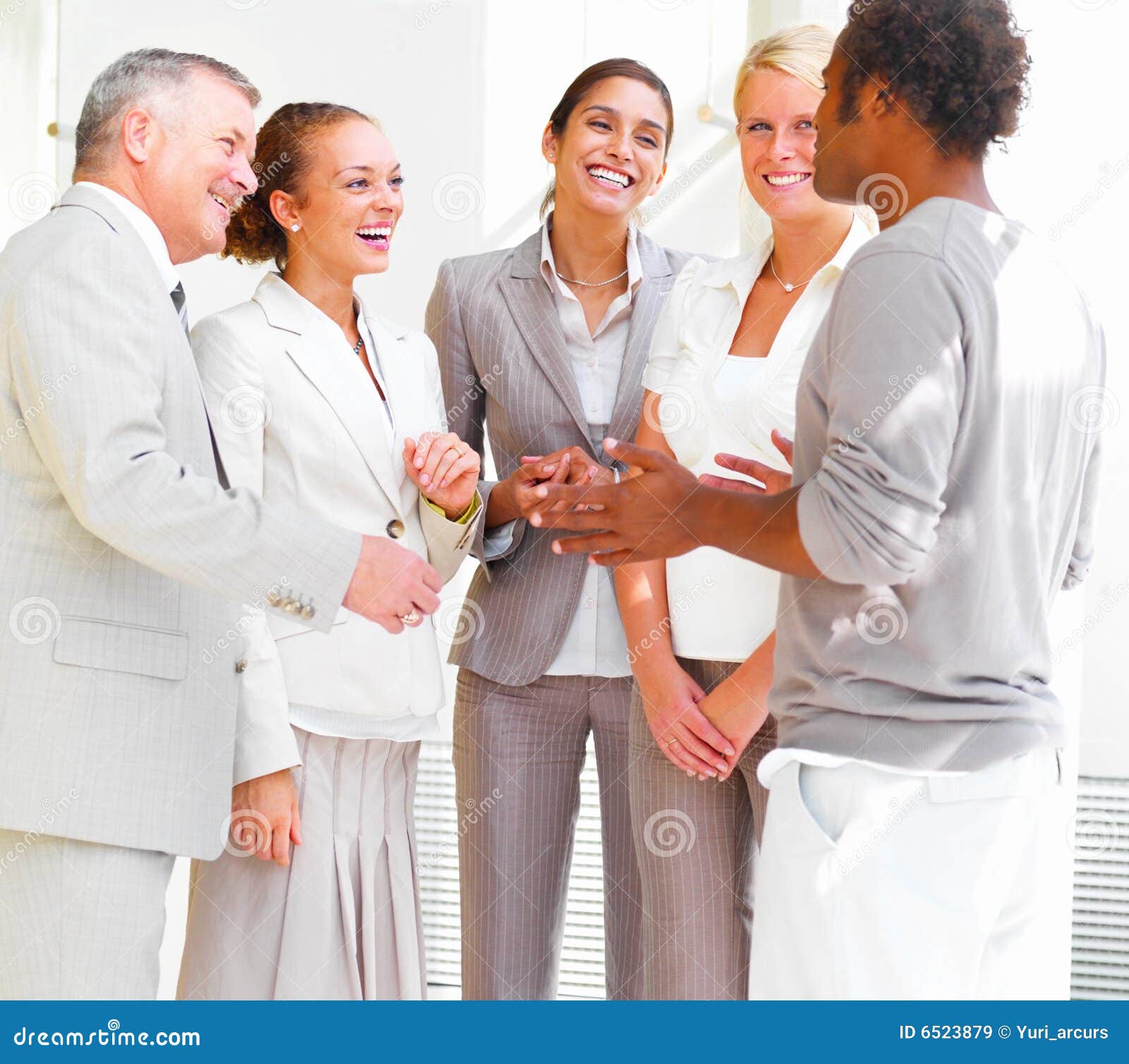 Smiling Business People Conversing Stock Image - Image: 6523879