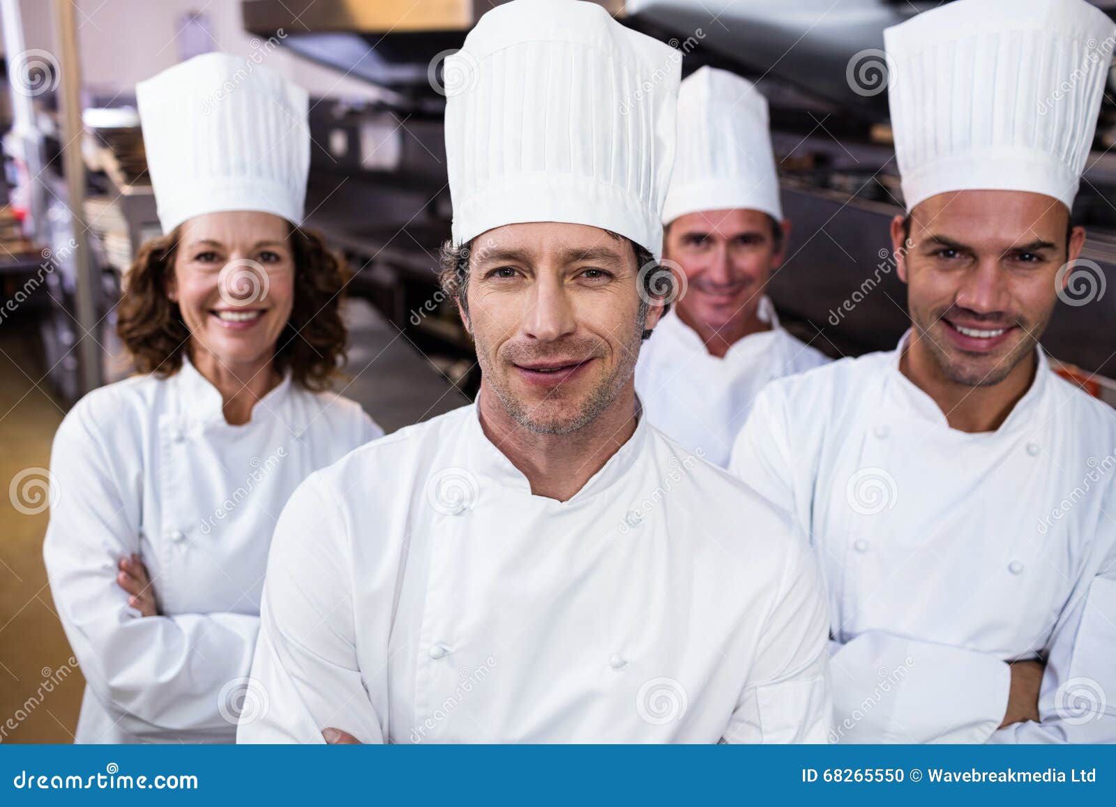 Portrait of smiling chef stock photo. Image of commercial - 68265550