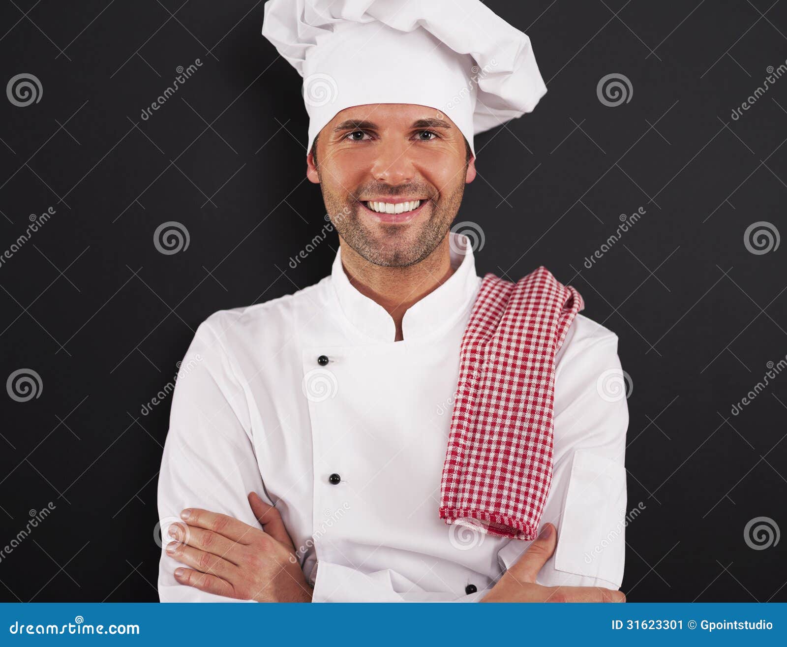 Portrait of smiling chef stock image. Image of adult - 31623301