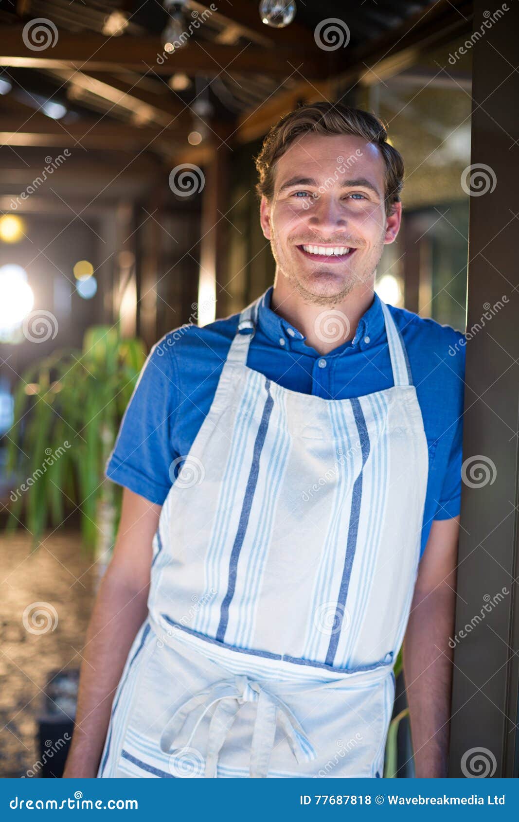 Portrait of smiling chef stock photo. Image of restaurant - 77687818