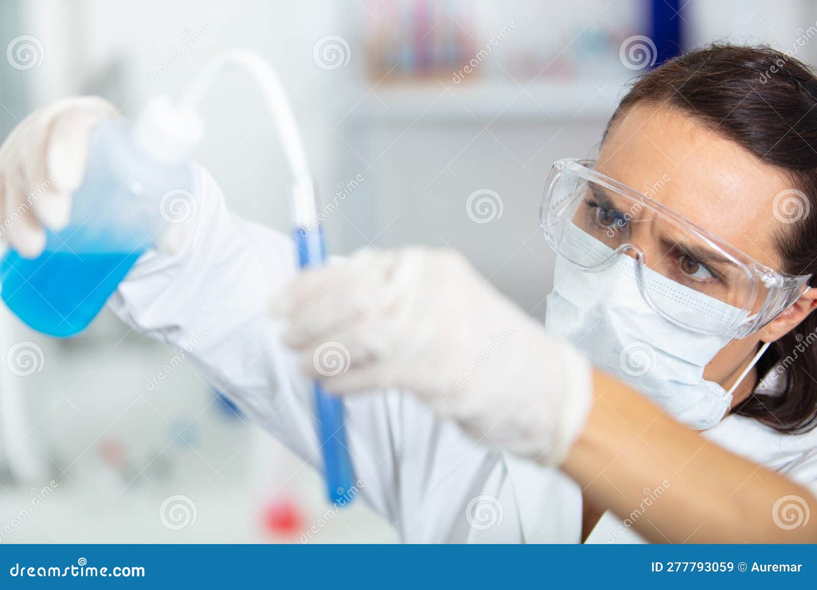 Portrait Smiling Chemist in Laboratory Stock Image - Image of portrait ...