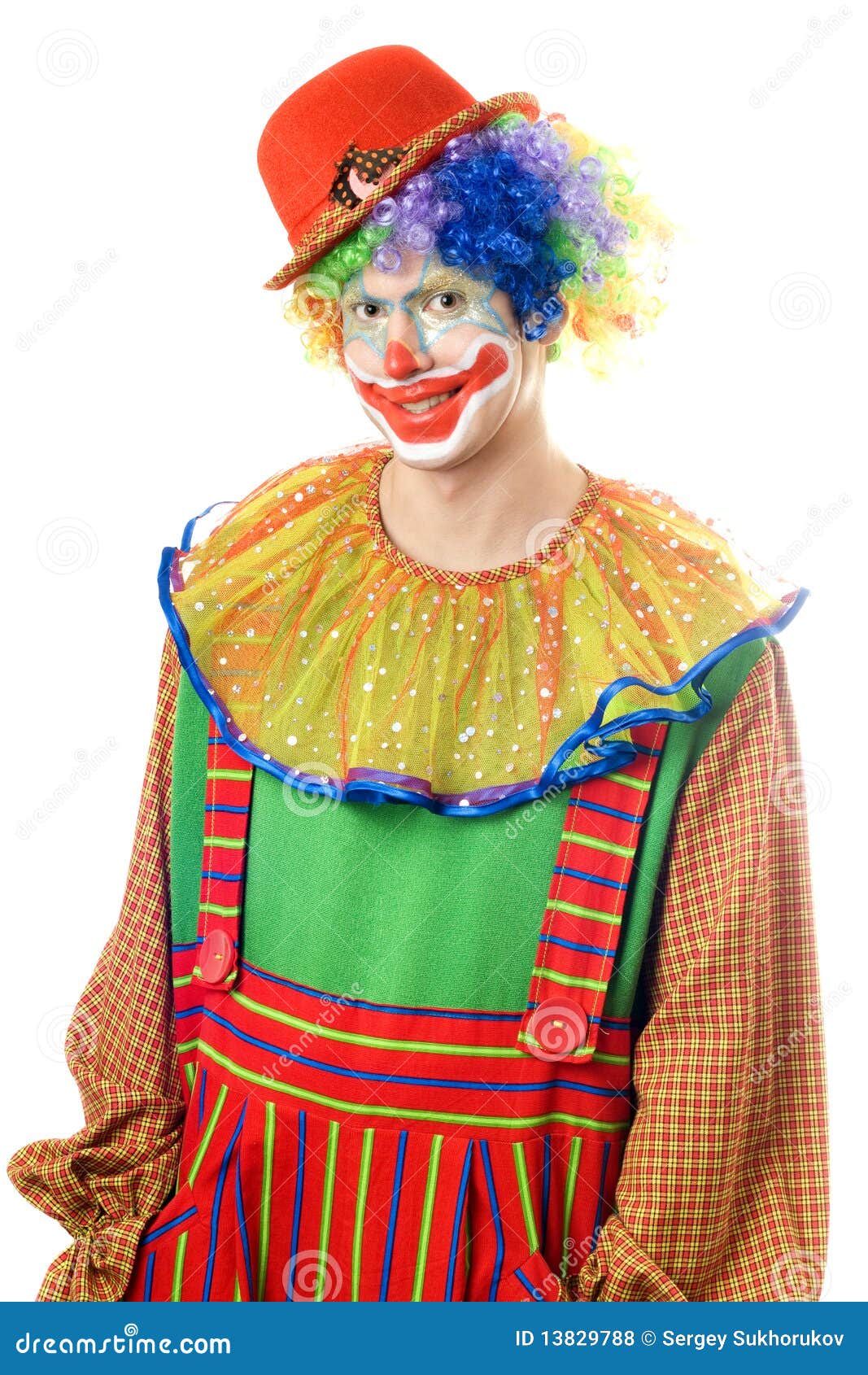 Portrait of a Smiling Clown Stock Photo - Image of character, bright ...