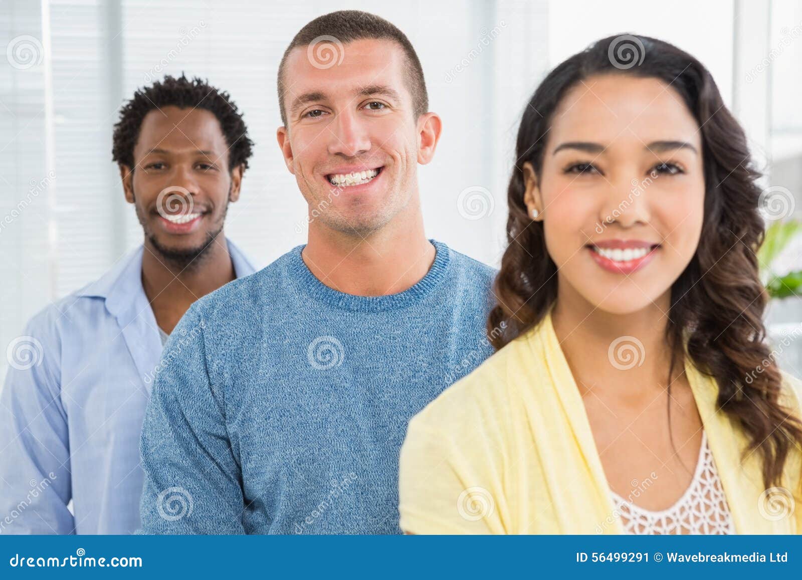 Portrait of Smiling Colleagues Looking at Camera Stock Image - Image of ...