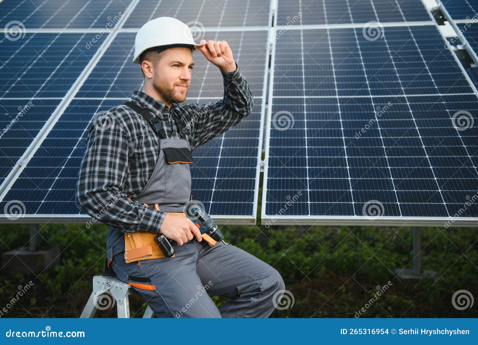 Portrait of Smiling Confident Engineer Technician with Electrical ...