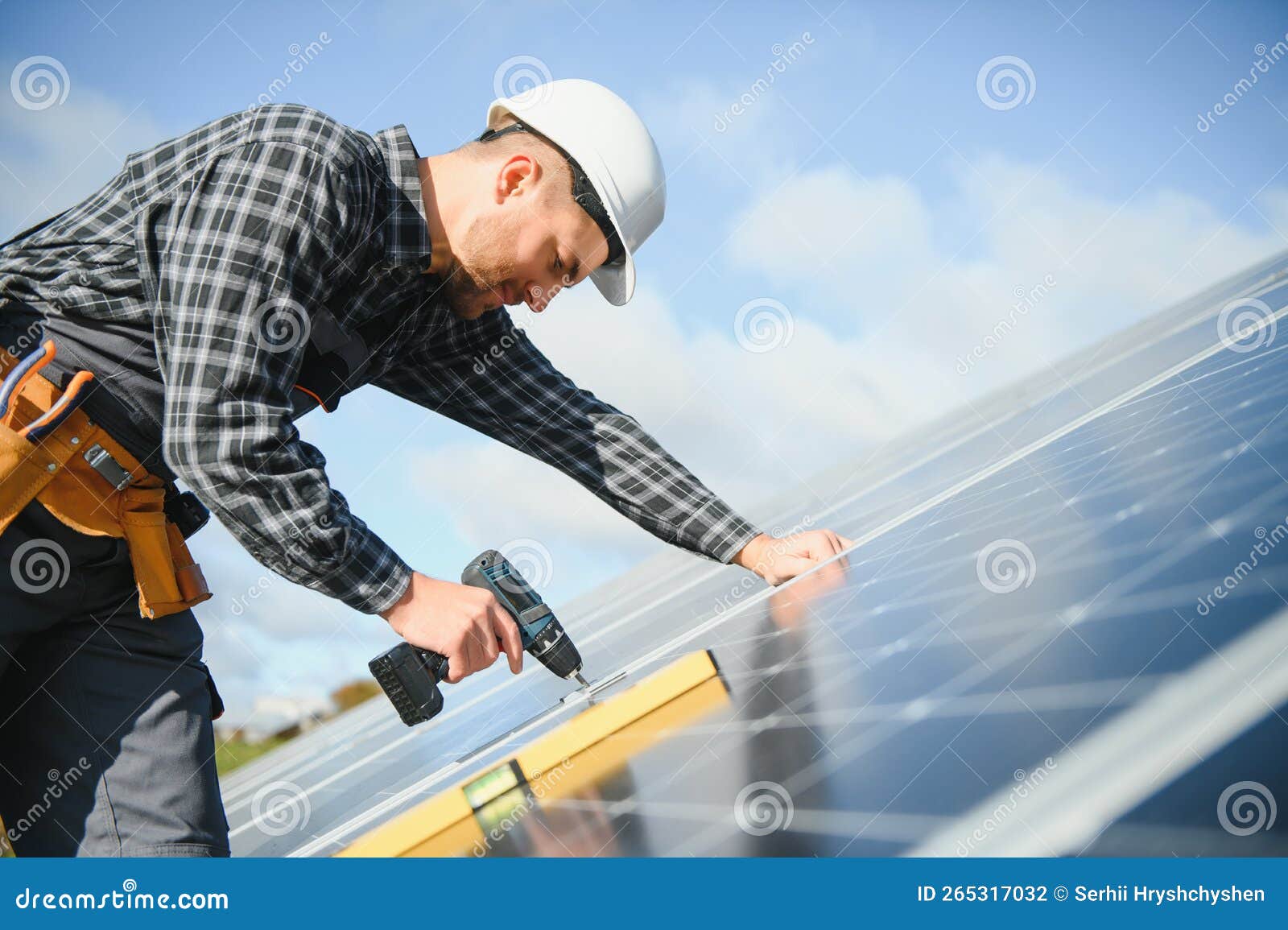 Portrait of Smiling Confident Engineer Technician with Electrical ...