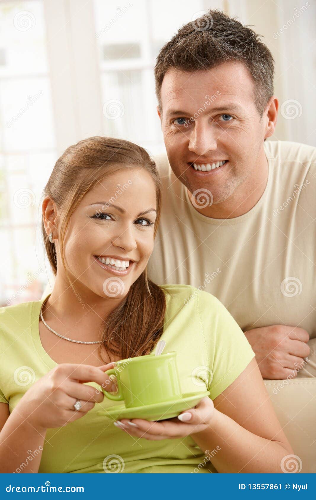 Portrait of smiling couple stock image. Image of boyfriend - 13557861