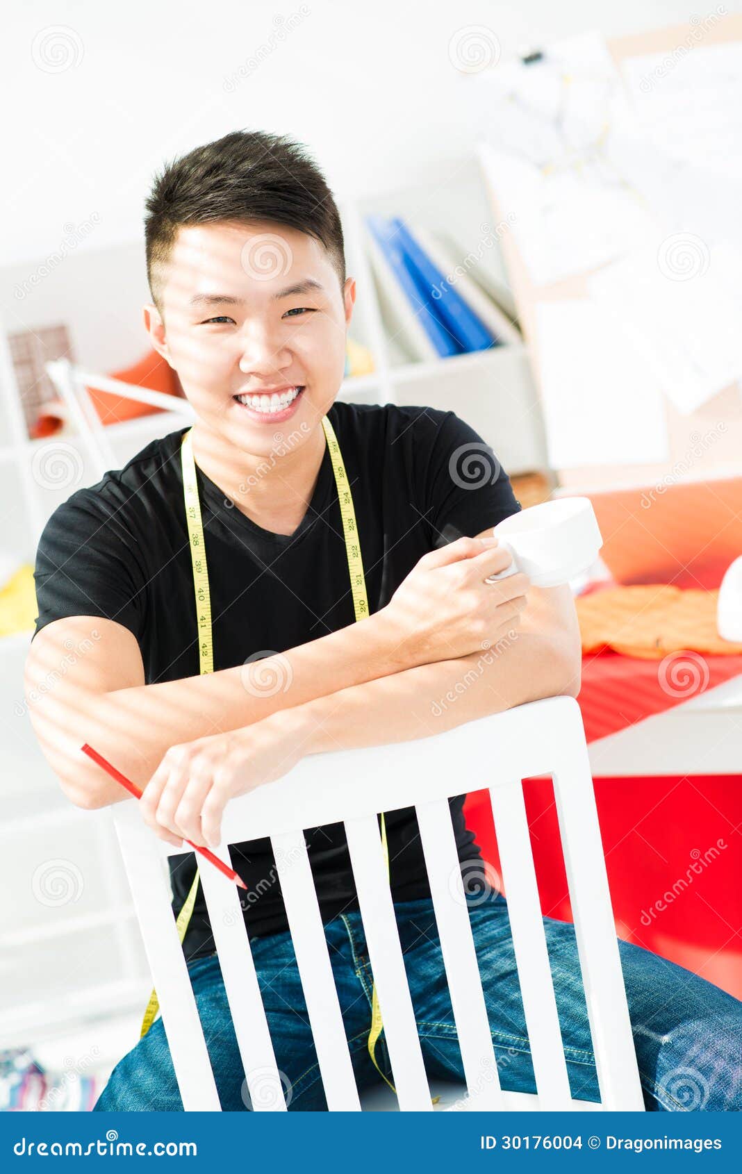 Smiling designer stock photo. Image of clothes, happiness - 30176004