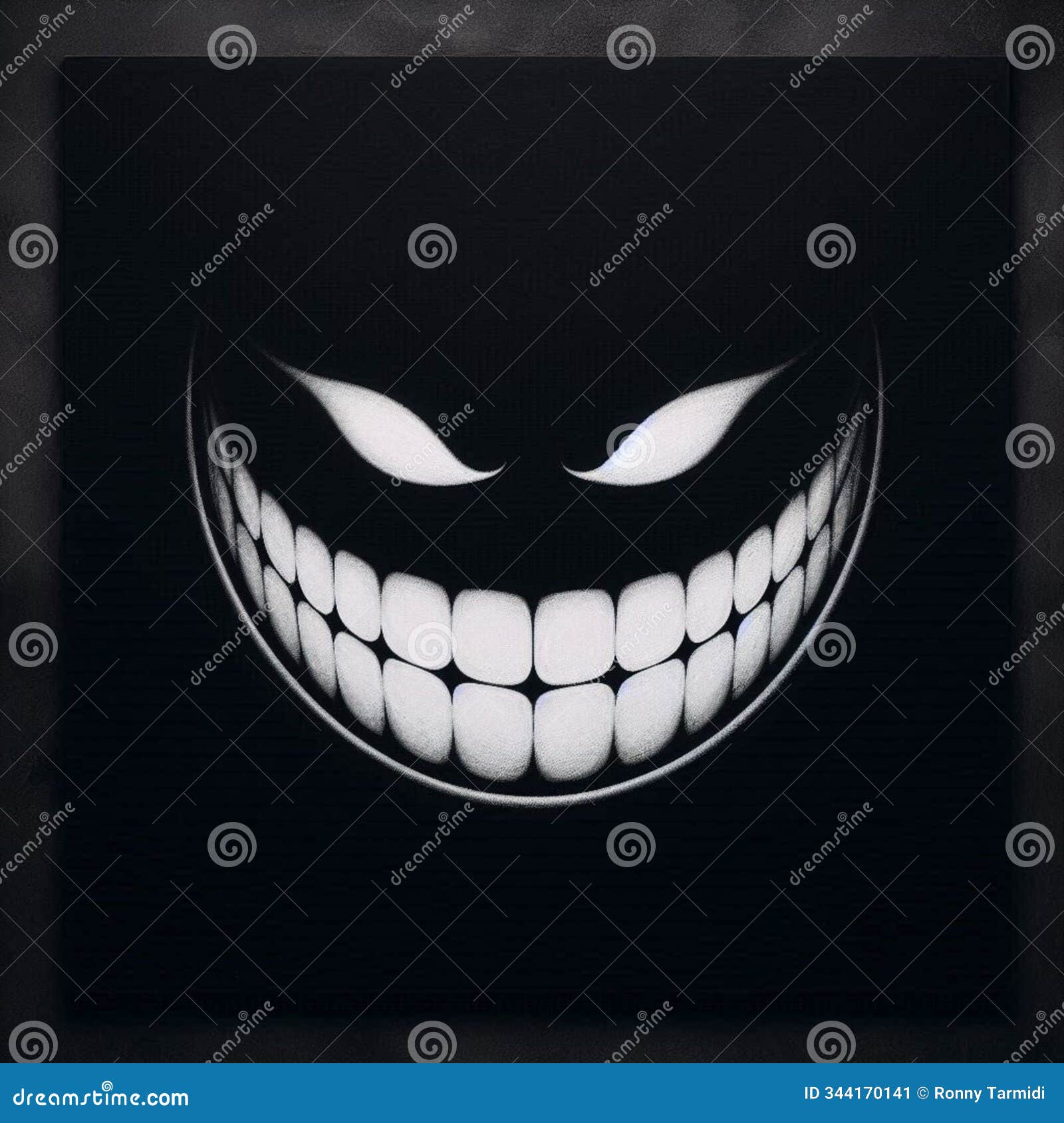 Portrait Of Devil In Vector Line Art Style. T-shirt Template ...