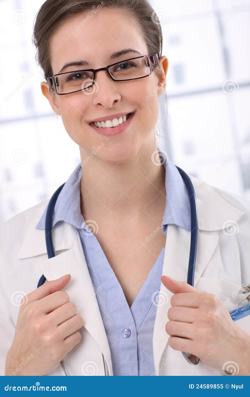 Portrait of smiling doctor stock image. Image of confidently - 24589855