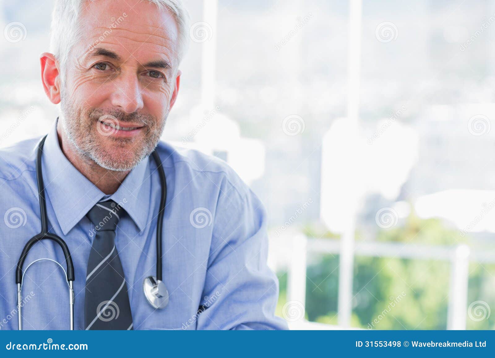Portrait of a Smiling Doctor Stock Photo - Image of male, indoors: 31553498