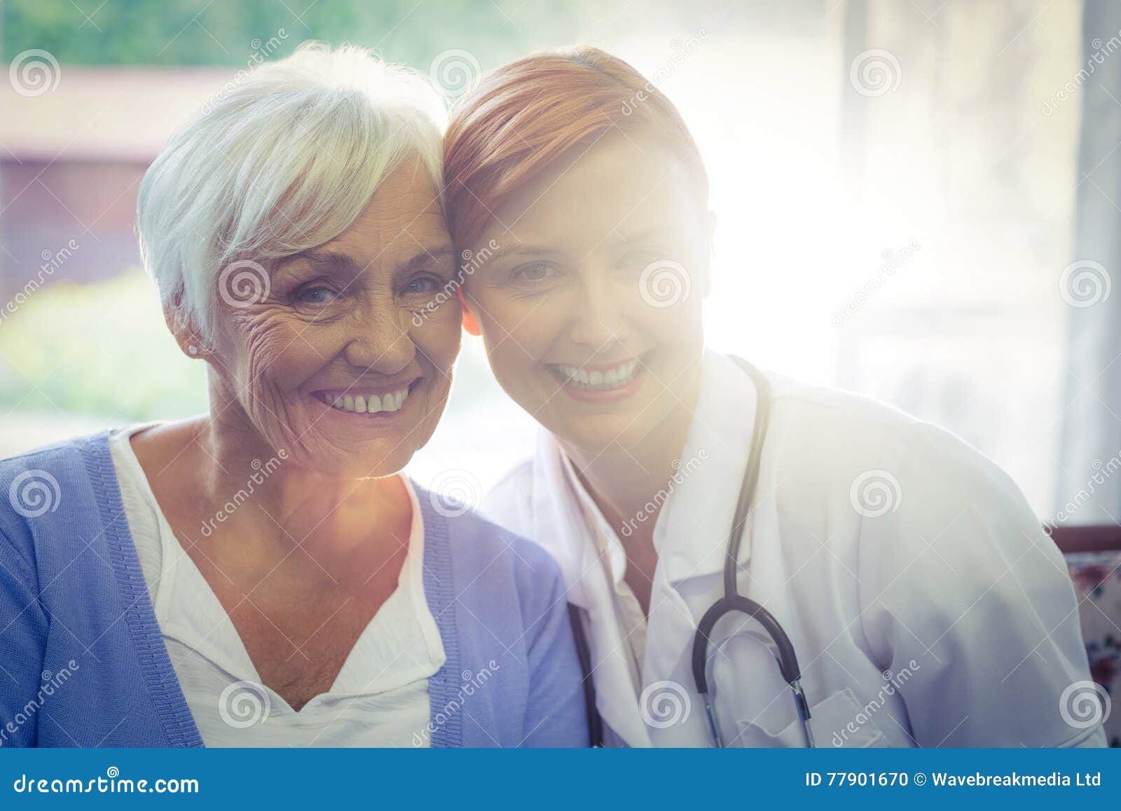 Portrait of Smiling Doctor and Patient Stock Photo - Image of expertise ...