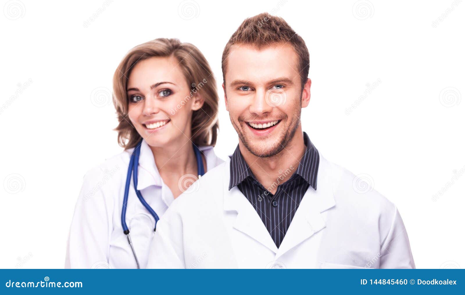 Portrait of a Smiling Doctors Isolated Stock Photo - Image of medic ...