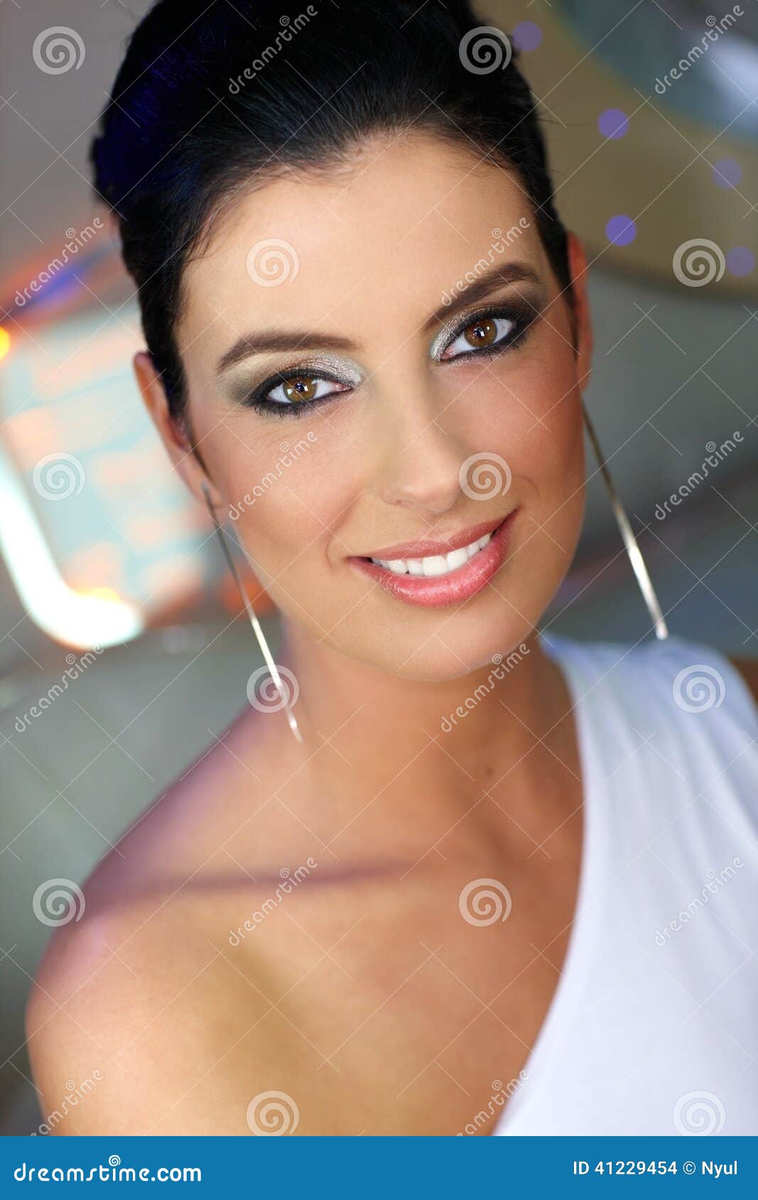 Portrait of Smiling Elegant Woman Stock Photo - Image of fancy, good ...